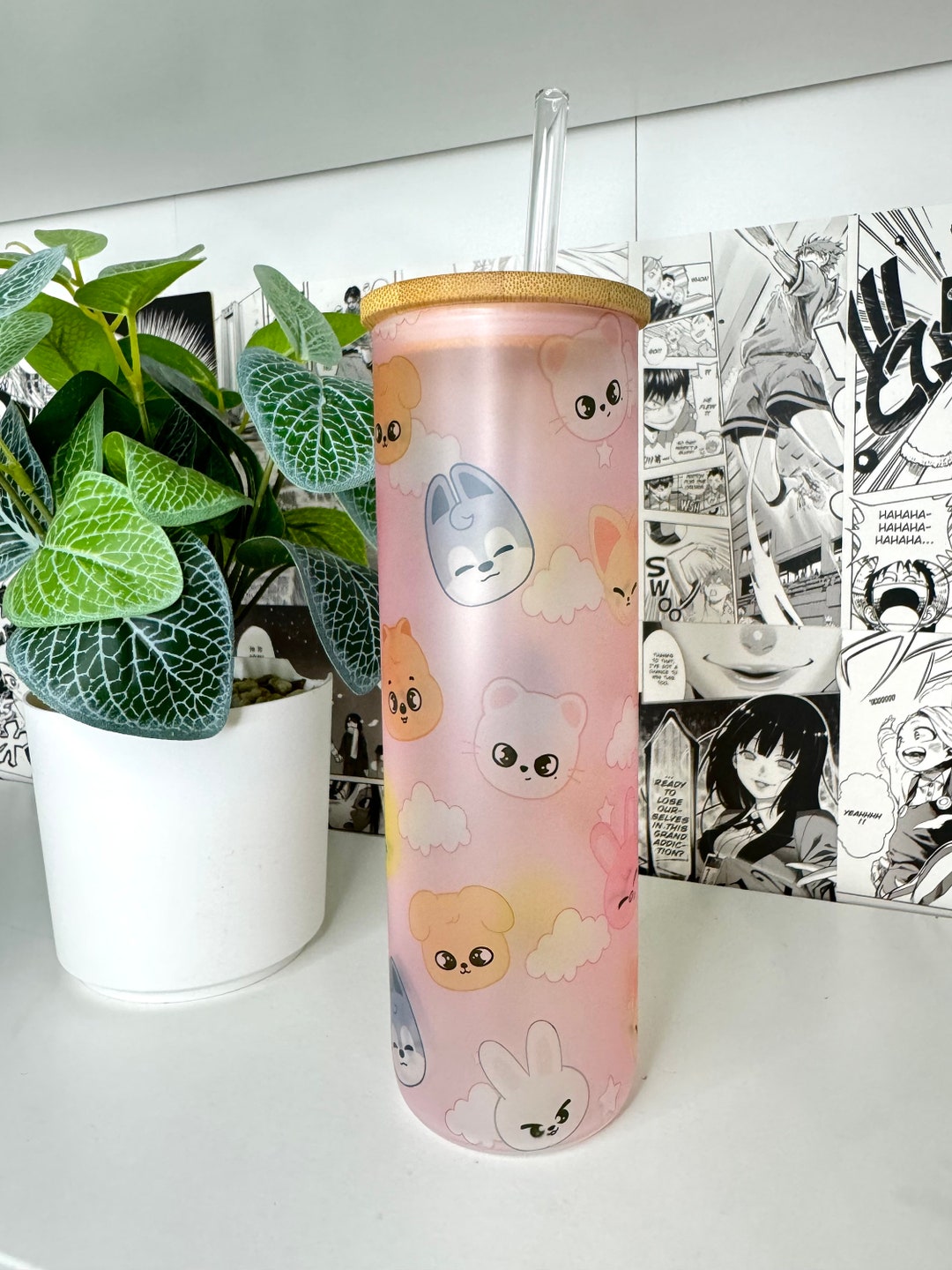 Kpop Cup Kpop Glass Cup Kpop Gift 20oz Glass Cup Kawaii Cup Cute Cup ...