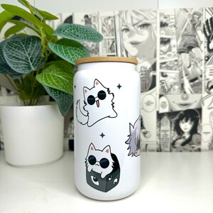 Anime Glass Cup- Anime Cup- Anime Gift- Kawaii Cup- Cute Anime Cup ...