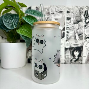 Anime Glass Cup- Anime Cup- Anime Gift- Kawaii Cup- Cute Anime Cup ...