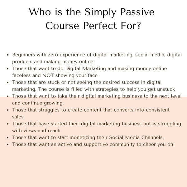 Simply Passive Digital Marketing Course With 4 Digital Products ...