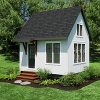 Small House Plans 2 Bedroom 32x16 Ft - Cabin Loft Architectural Plan - Etsy