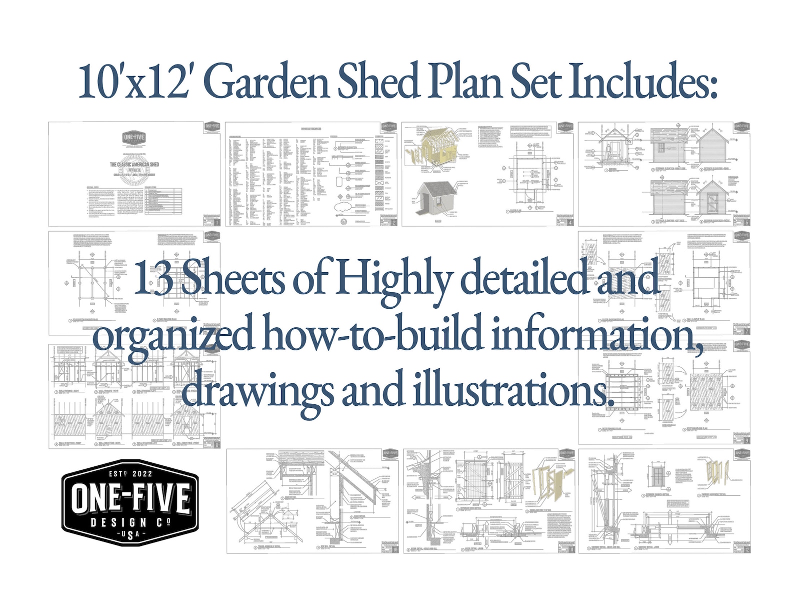 10'x12' Gable Garden Shed Plans: DIY Backyard Blueprints (PDF) - Etsy