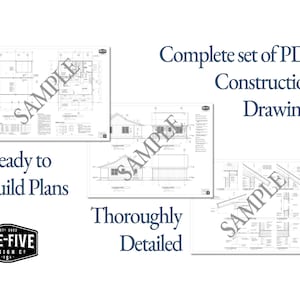 26x26 Small Cabin Plans PDF: Tiny Home Blueprint With Porch & Fireplace ...