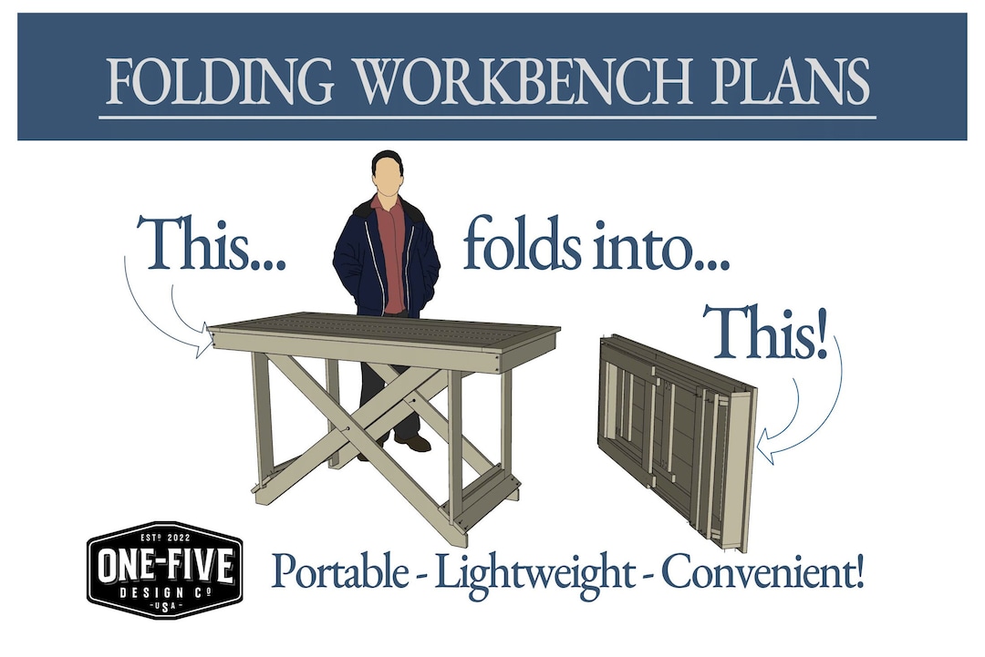 Folding Workbench Plans Portable Bench Plans Portable - Etsy