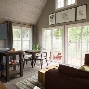 16x24 Small Cabin Plans With Loft: DIY Cottage House Blueprint (PDF ...