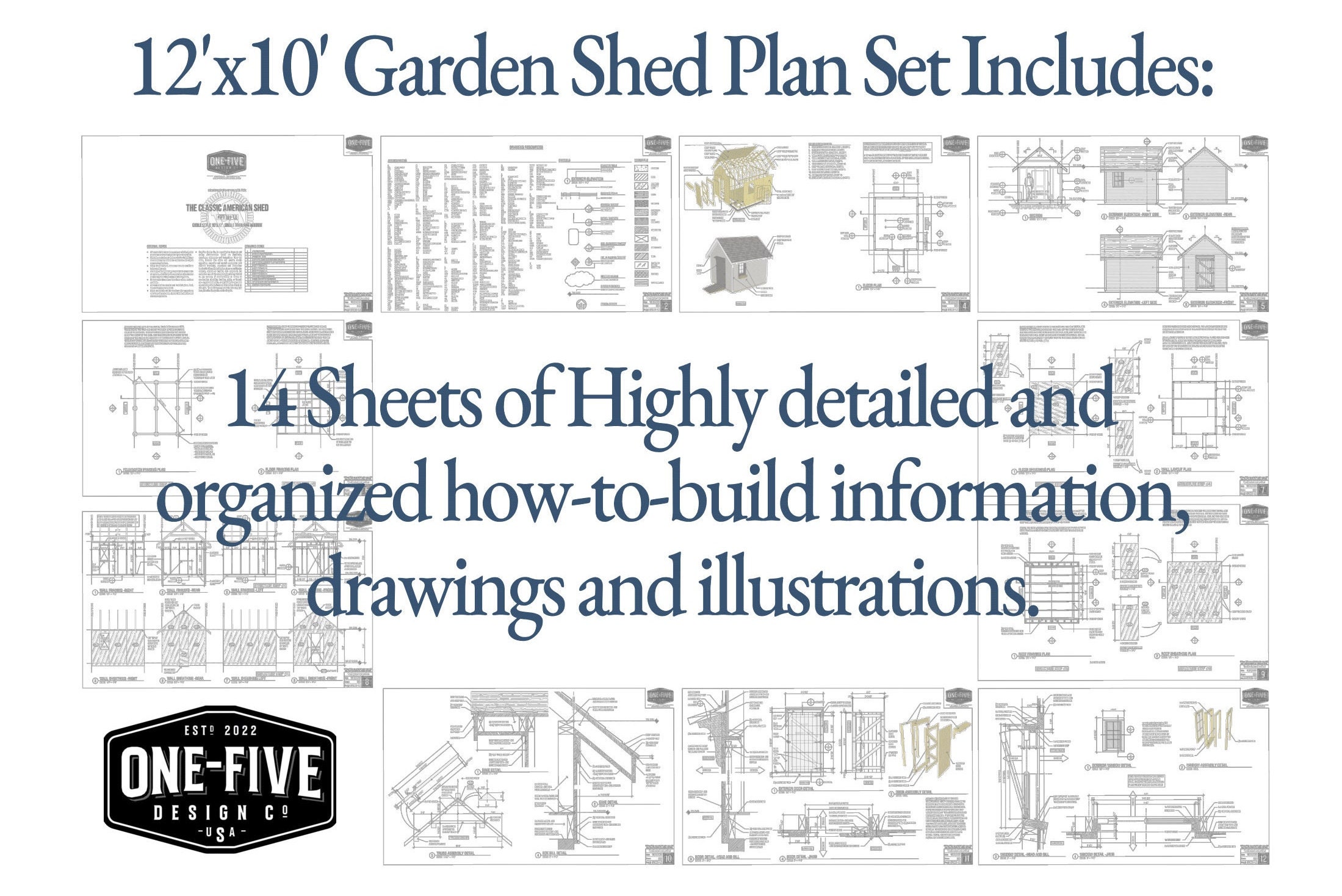 12'x10' Gable Garden Shed Plans: DIY Backyard Shed Blueprints (PDF) - Etsy