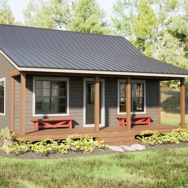 26x26 Cabin Floor Plan - Etsy Australia