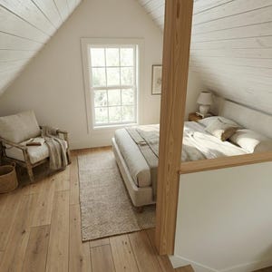 22x32 Small Cabin Plans With Loft: DIY Cottage House Blueprint (PDF ...