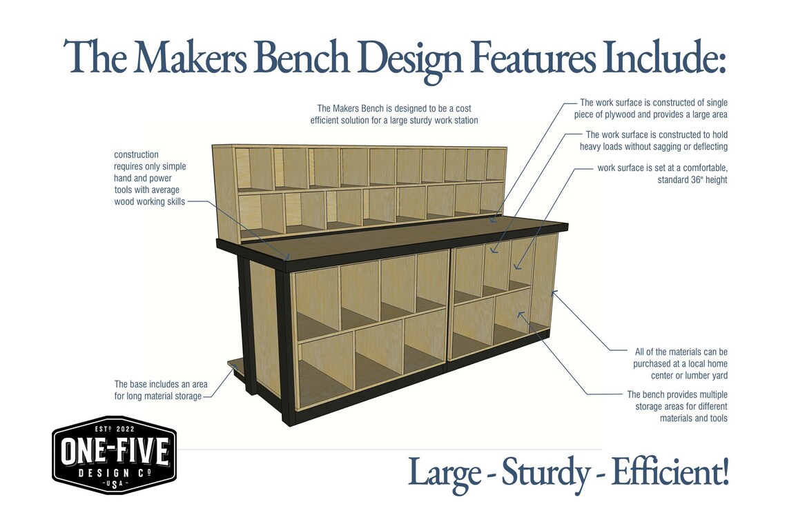 Makers Workbench Plans - PDF Instant Download - Stained Glass Workbench ...