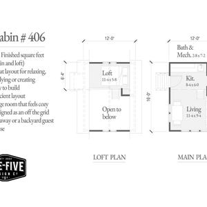 12x16 Off-grid Cabin Plans With Loft: DIY Tiny House Blueprint (PDF ...