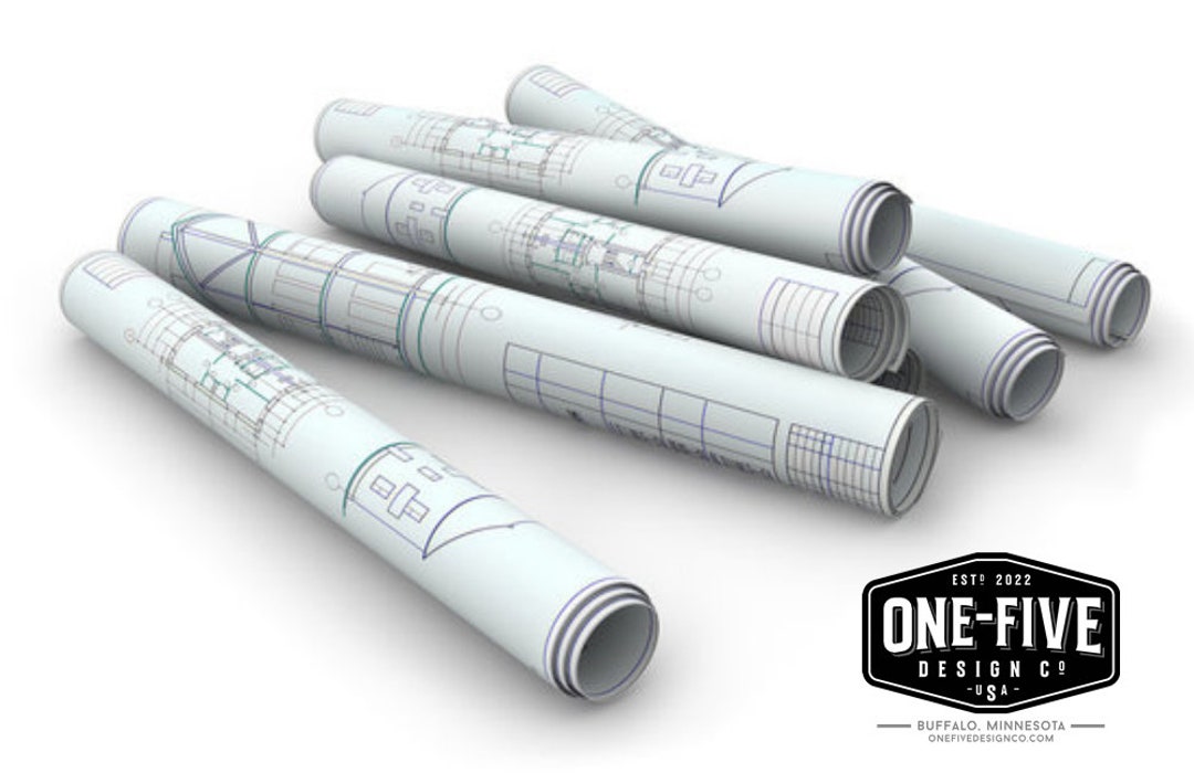 Printed Drawings, Physical Copies of Plans From One Five Design Co. - Etsy