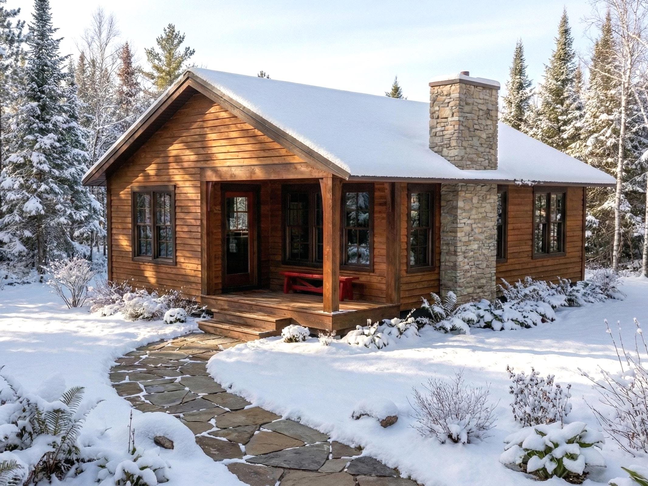 24x32 Small Cabin Plans With Porch: DIY Cottage House Blueprint (PDF ...
