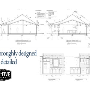 26x26 Small Cabin Plans PDF: Tiny Home Blueprint With Porch & Fireplace ...
