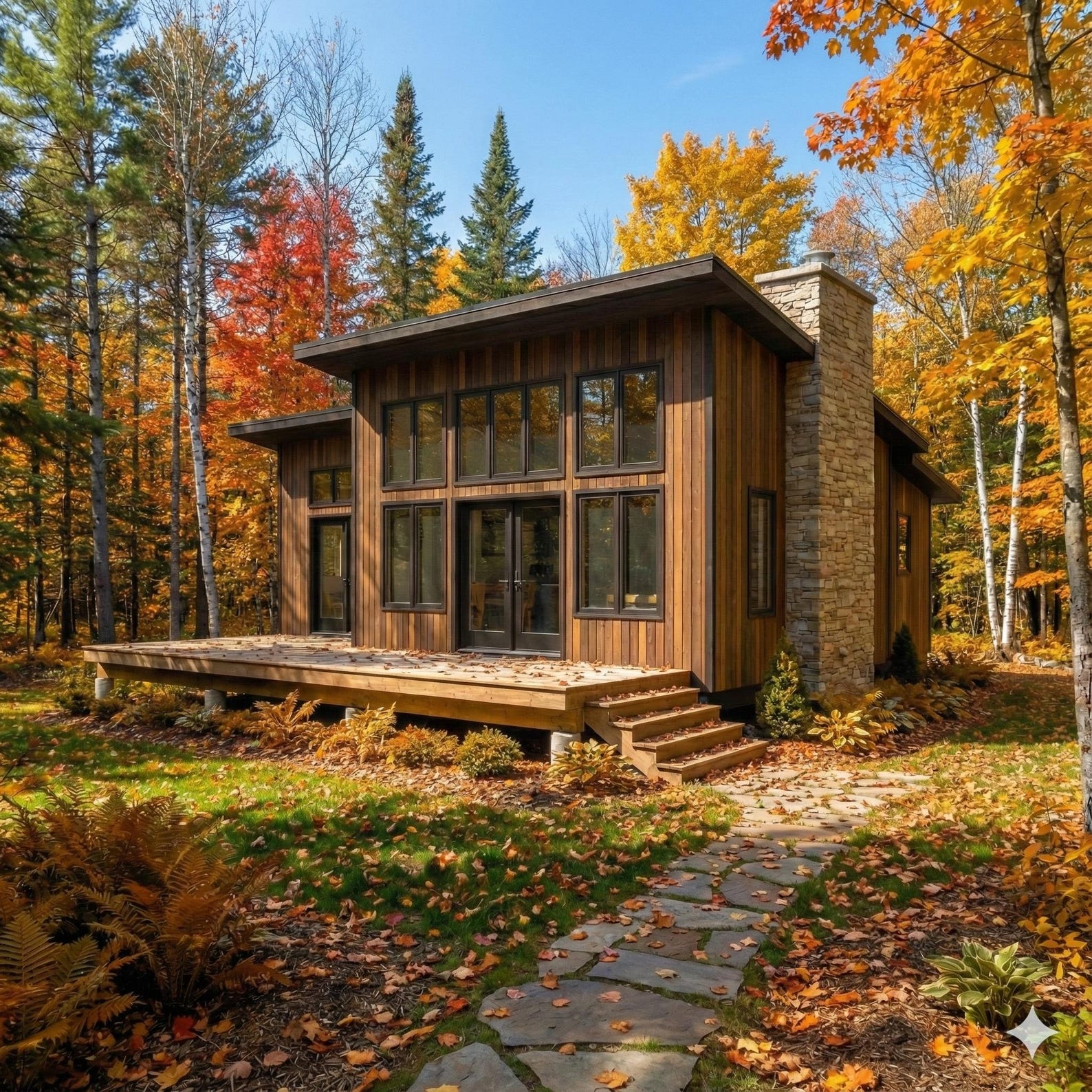 32x24 Cabin Plans With Clerestory Windows: DIY Cottage House Blueprint ...