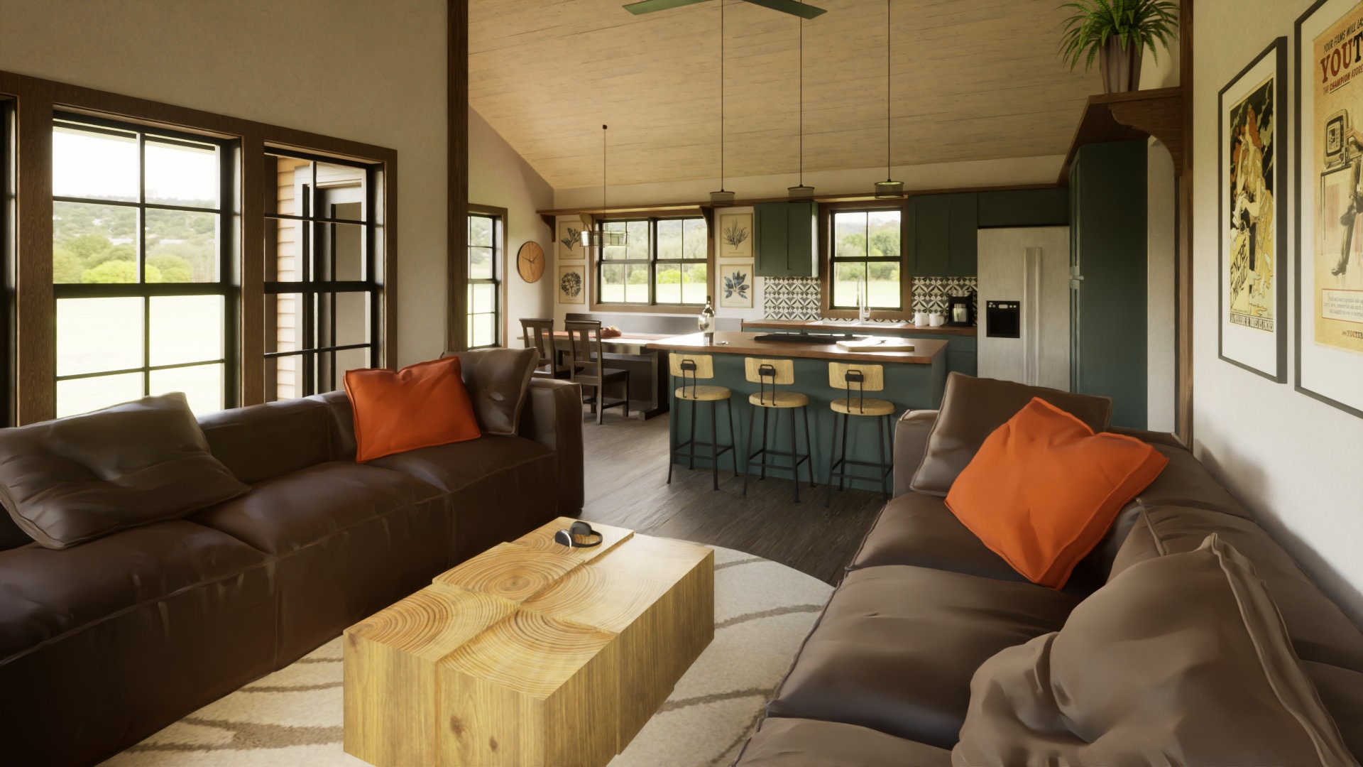 24x32 Small Cabin Plans With Porch: DIY Cottage House Blueprint (PDF ...