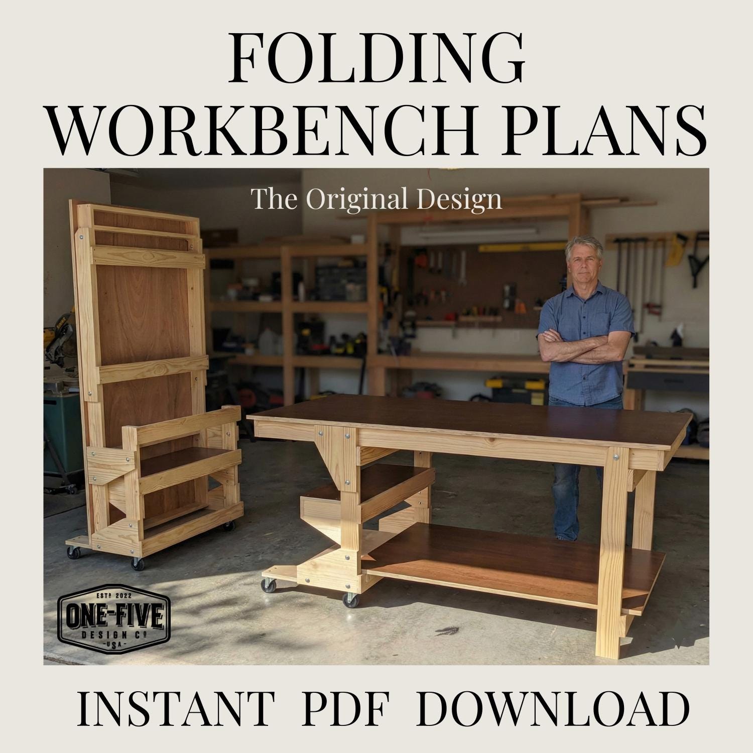Folding Workbench Plans - PDF Instant Download - Etsy