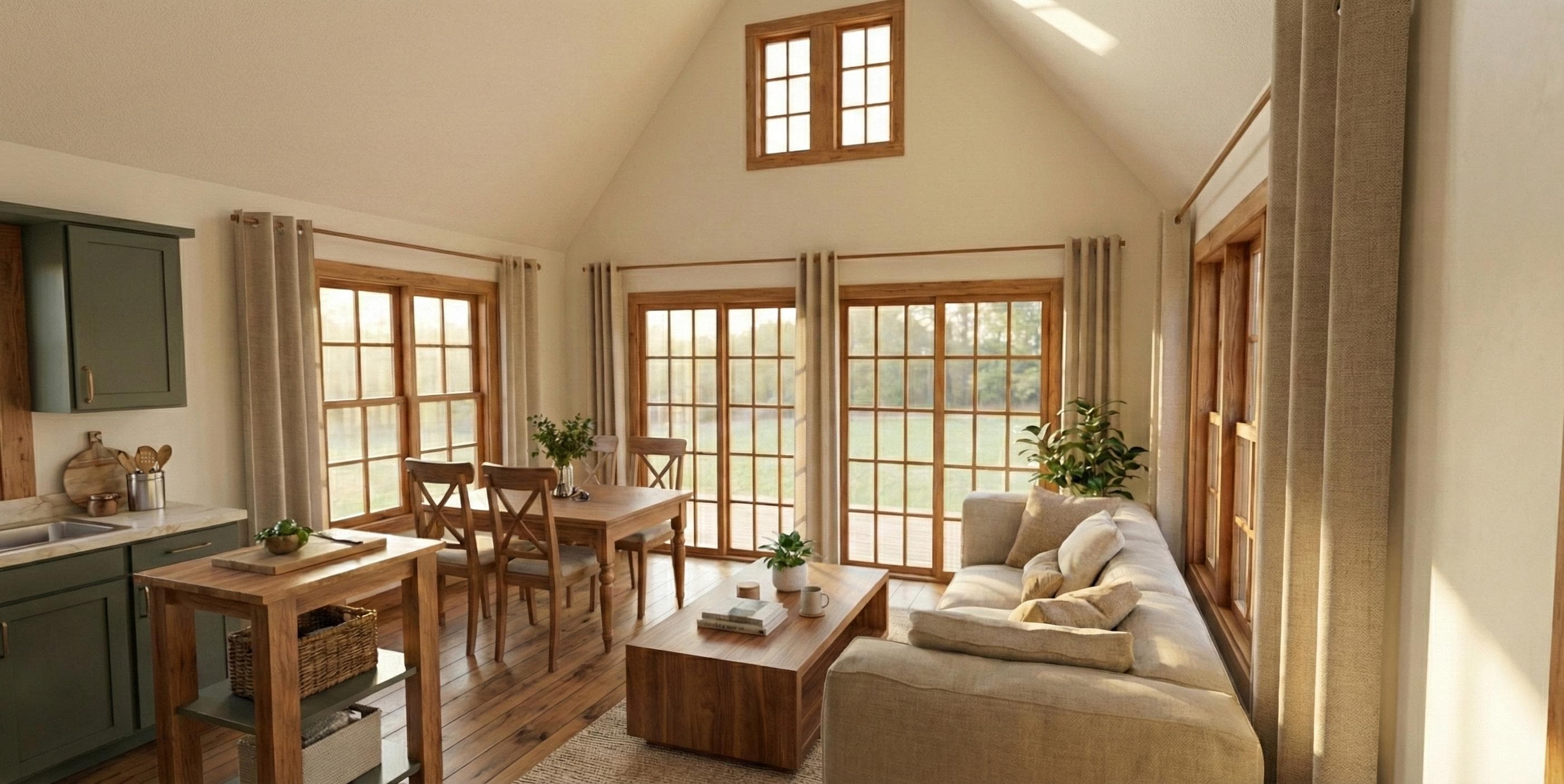 16x24 Small Cabin Plans With Loft: DIY Cottage House Blueprint (PDF ...
