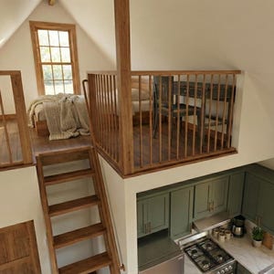 16x24 Small Cabin Plans With Loft: DIY Cottage House Blueprint (PDF ...
