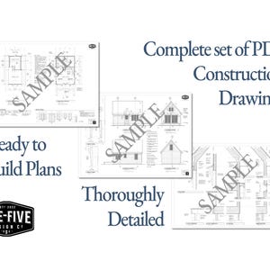 16x24 Small Cabin Plans With Loft: DIY Cottage House Blueprint (PDF ...