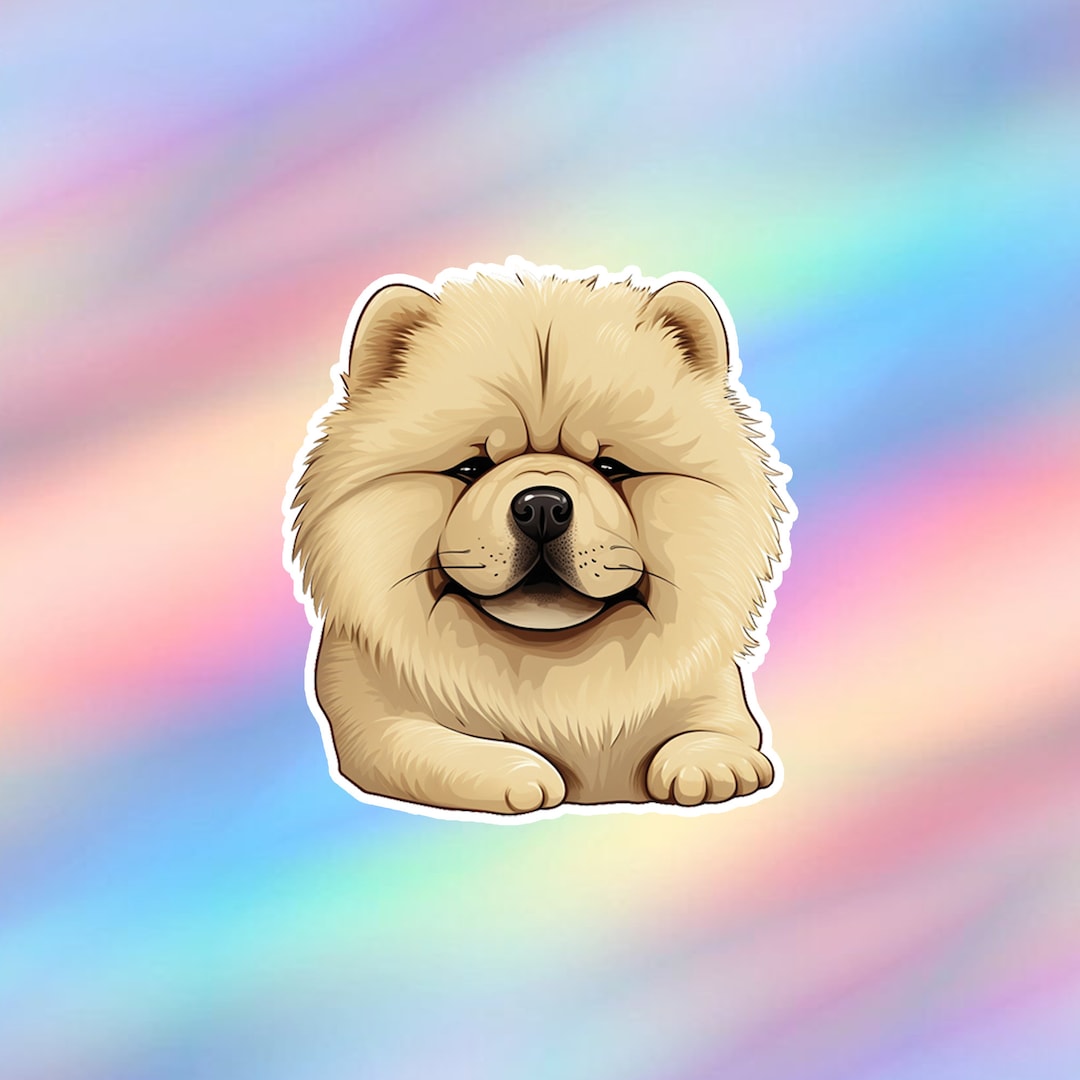 Cute Chow Chow Sticker Kawaii Chow Chow Sticker Vinyl Dog Laptop ...