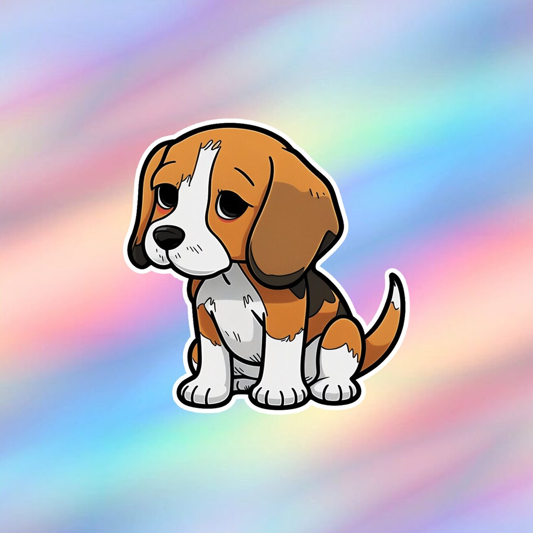 Cute Beagle Sticker Kawaii Beagle Sticker Vinyl Dog Laptop Sticker ...