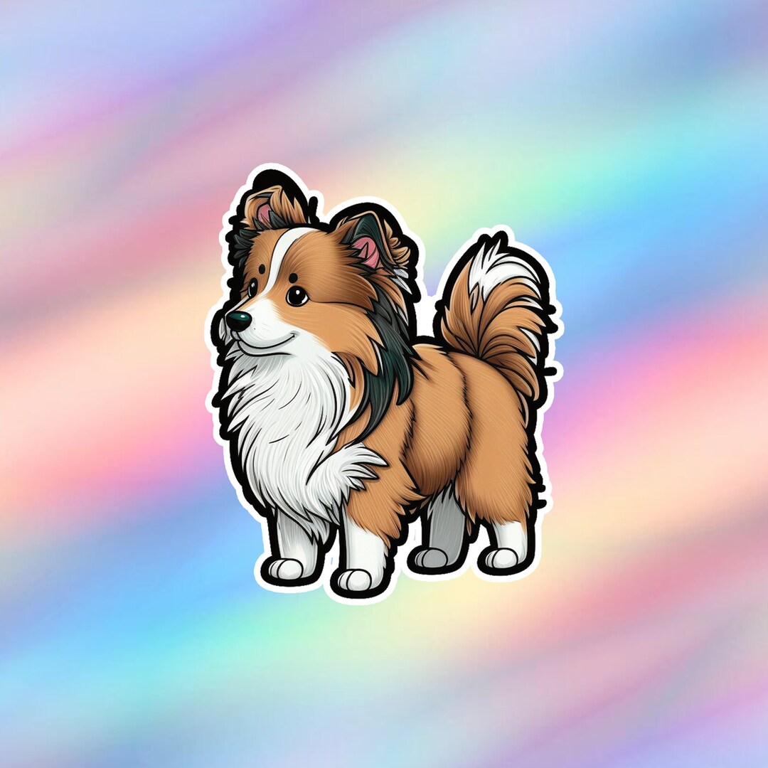 Cute Shetland Sheepdog Sticker Kawaii Sheltie Sticker Vinyl Dog Laptop ...