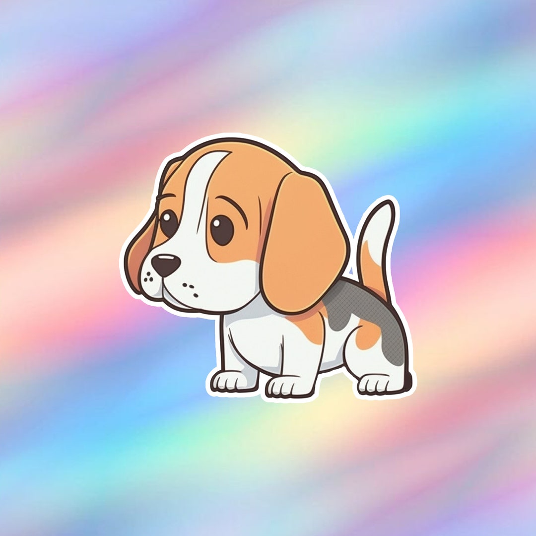 Cute Beagle Sticker Kawaii Beagle Sticker Vinyl Dog Laptop Sticker ...