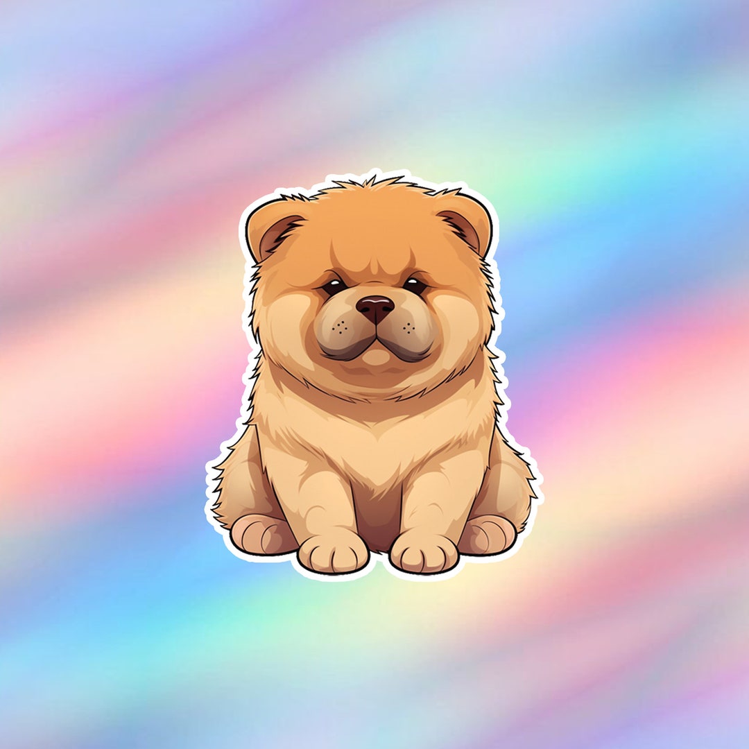 Cute Chow Chow Sticker Kawaii Chow Chow Sticker Vinyl Dog Laptop ...