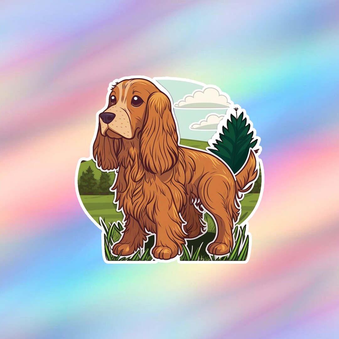 Cute Irish Setter Sticker Kawaii Irish Setter Sticker Vinyl Laptop ...