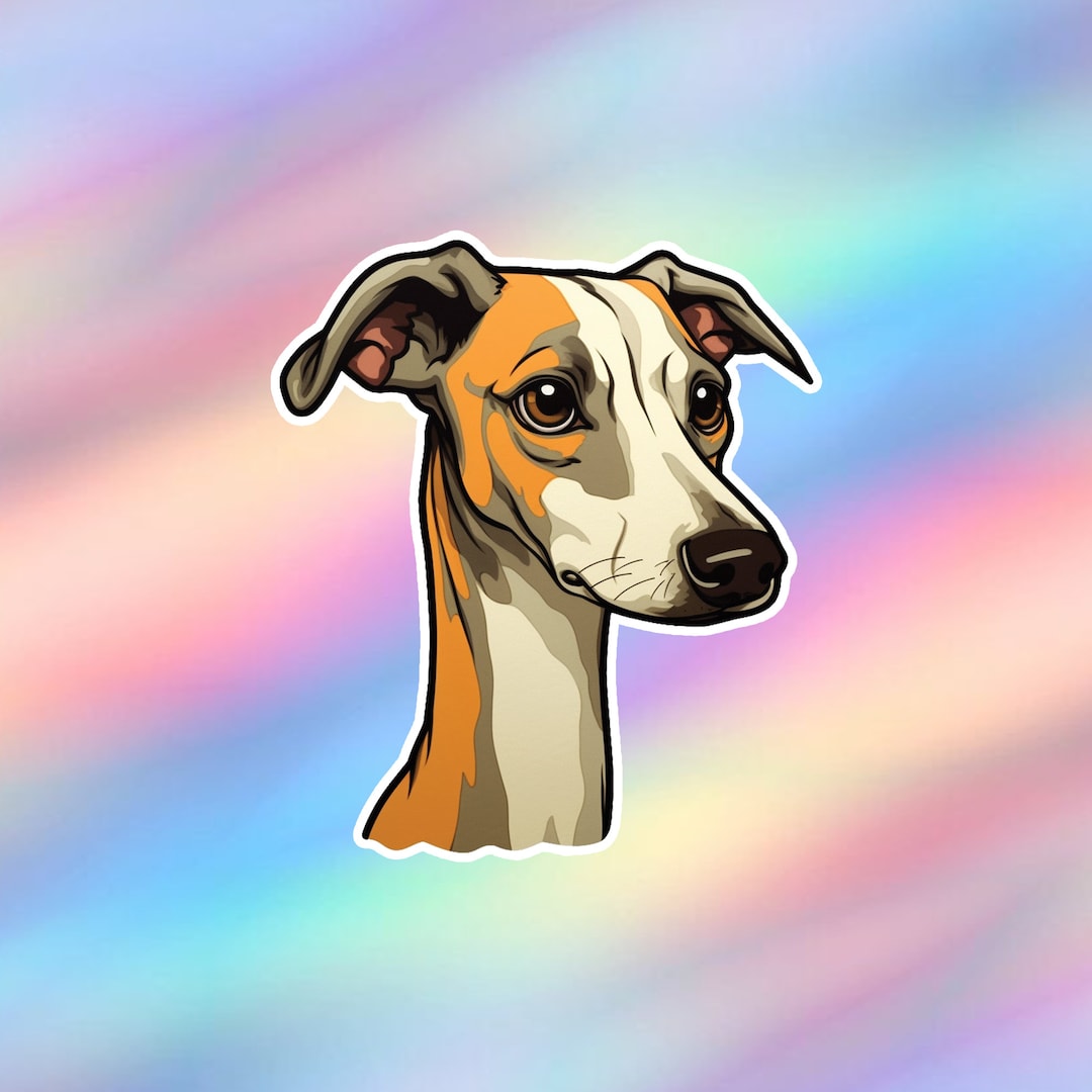 Cute Whippet Sticker Kawaii Whippet Sticker Dog Vinyl Laptop Sticker ...