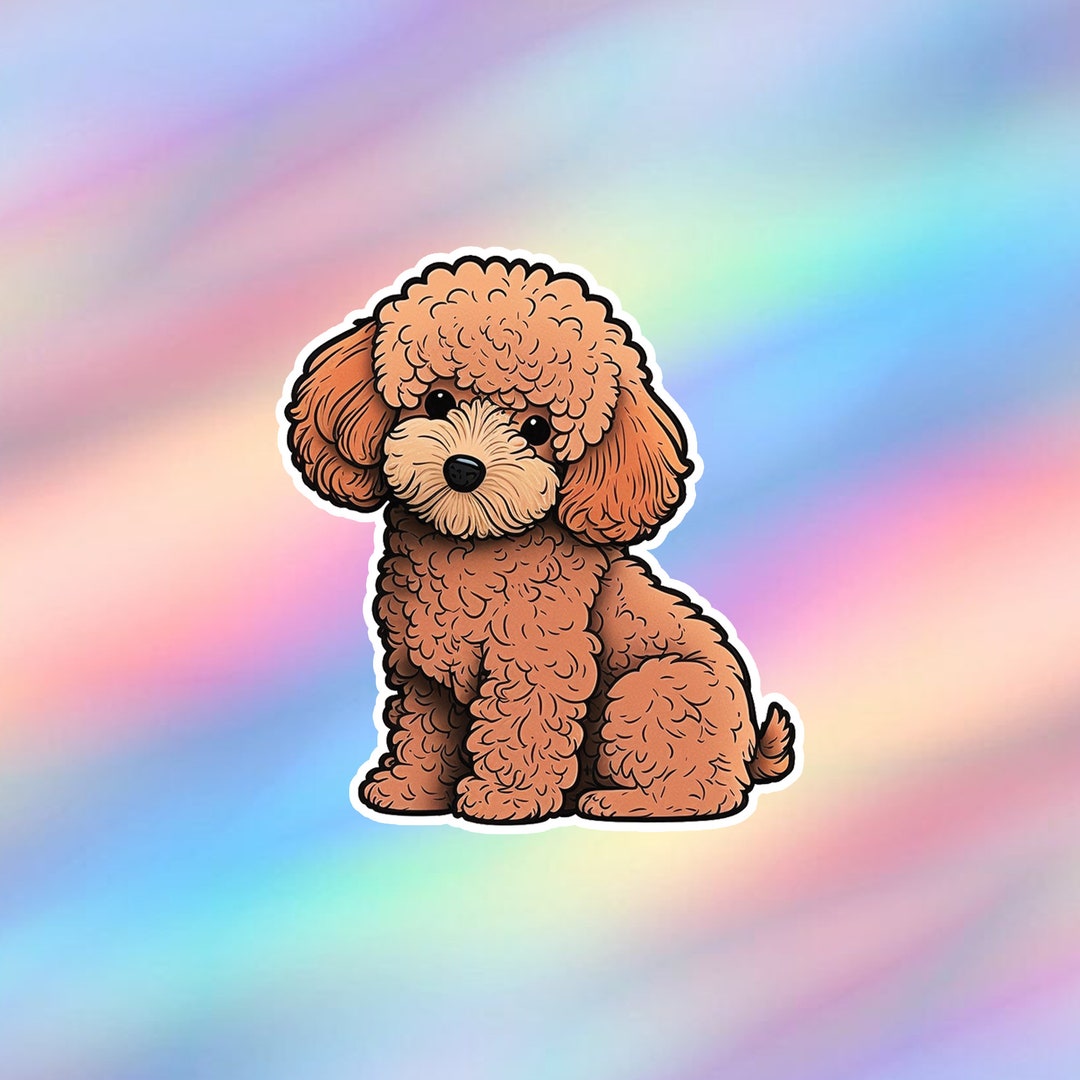 Niedlicher Pudel Aufkleber Kawaii Pudel Aufkleber Vinyl Hund Laptop ...