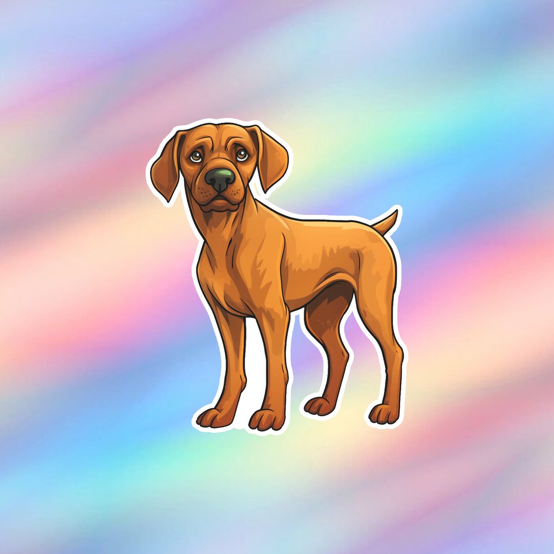 Cute Rhodesian Ridgeback Sticker Kawaii Rhodesian Ridgeback Sticker ...