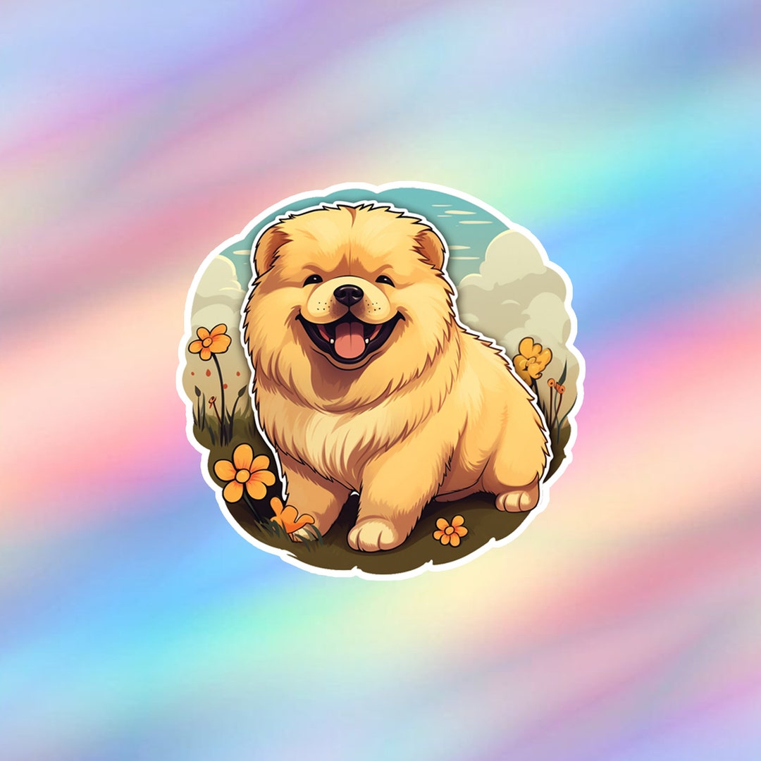 Cute Chow Chow Sticker Kawaii Chow Chow Sticker Vinyl Dog Laptop ...