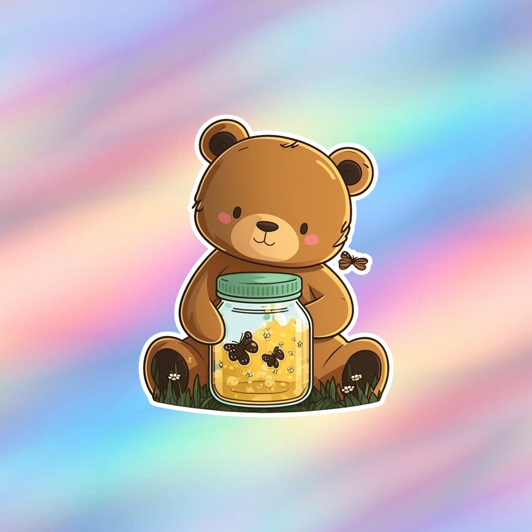 Cute Bear Sticker Kawaii Bear Sticker Animal Vinyl Laptop Sticker Water ...