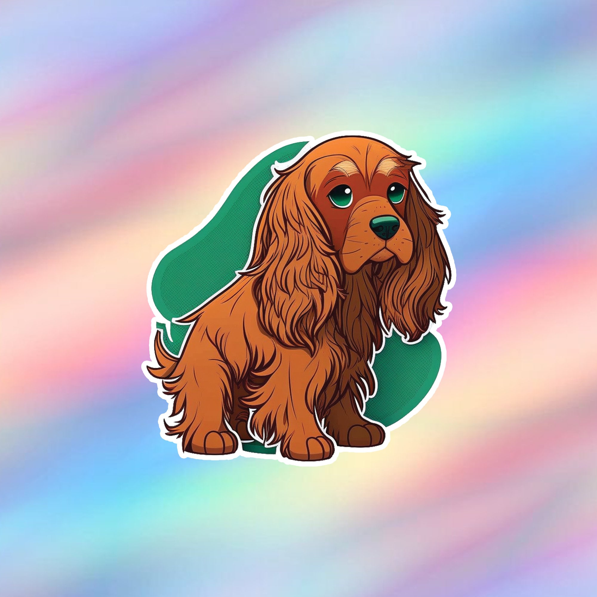 Cute Irish Setter Sticker Kawaii Irish Setter Sticker Vinyl - Etsy