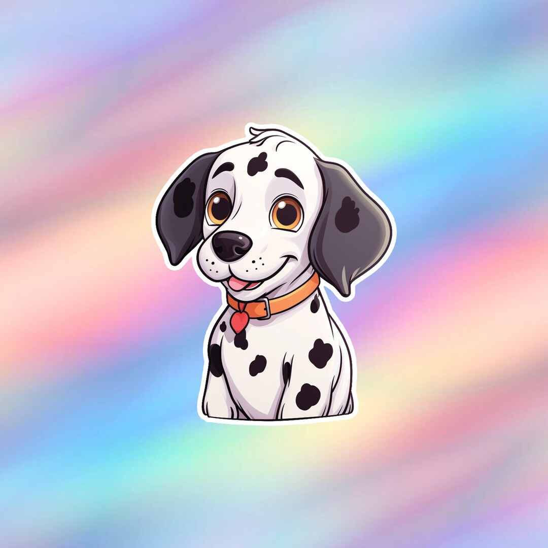 Cute Dalmatian Sticker Kawaii Dalmatian Vinyl Dog Laptop Sticker Animal ...