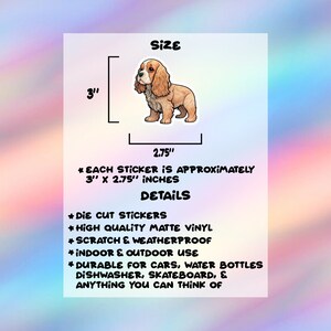 Cute English Cocker Spaniel Sticker Kawaii English Cocker Spaniel ...