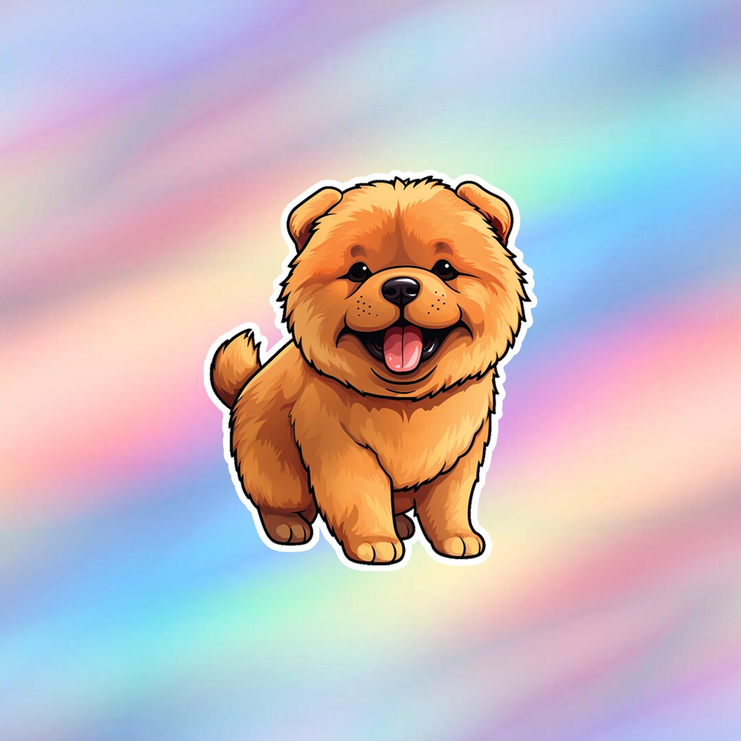 Cute Chow Chow Sticker Kawaii Chow Chow Sticker Vinyl Dog Laptop ...