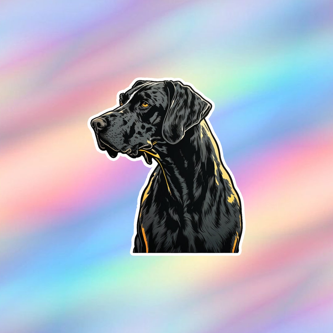 Cute Great Dane Sticker Kawaii Great Dane Sticker Vinyl Dog Laptop ...