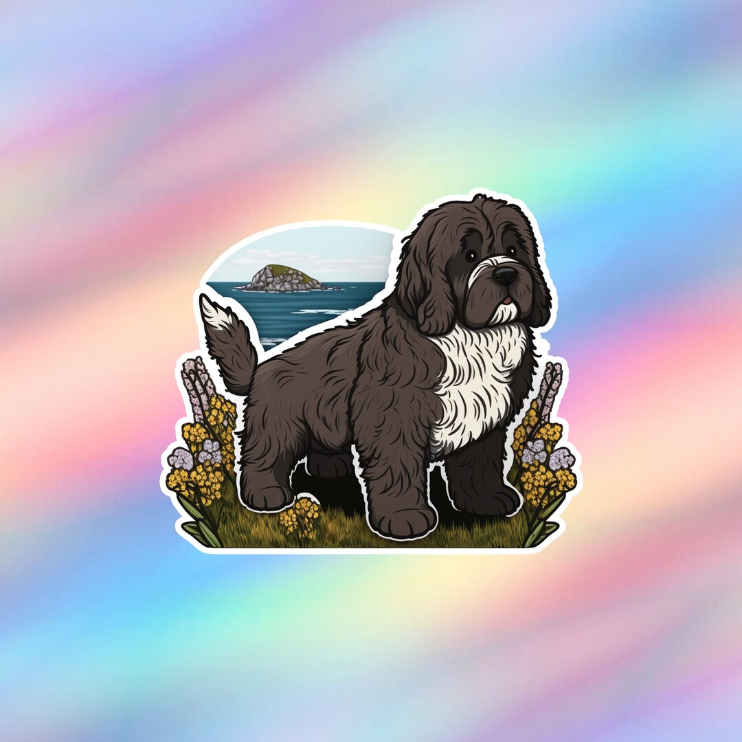 Cute Newfoundland Dog Sticker Kawaii Newfoundland Dog Vinyl Laptop ...
