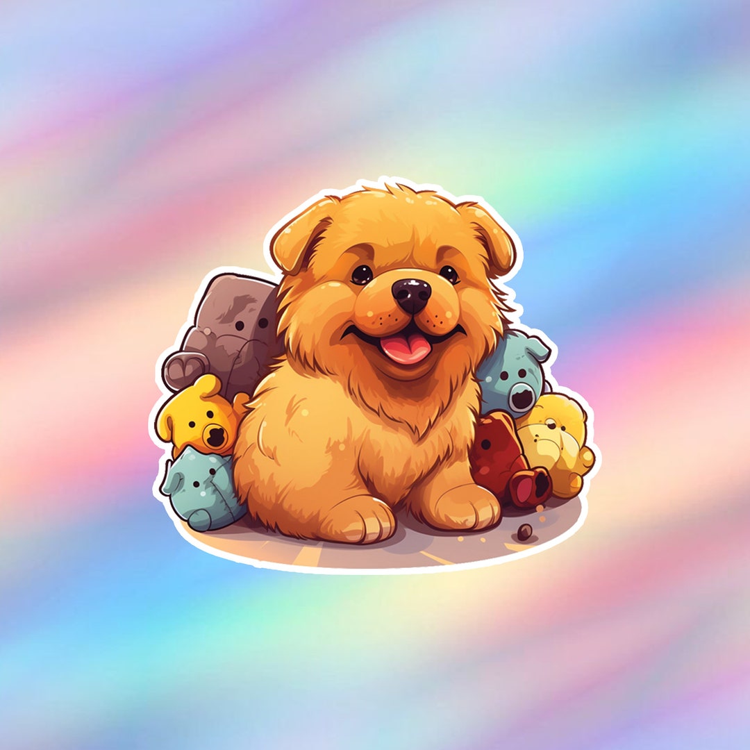 Cute Chow Chow Sticker Kawaii Chow Chow Sticker Vinyl Dog Laptop ...