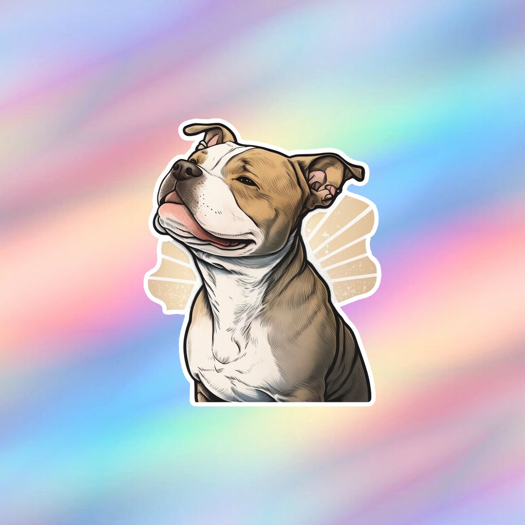 Cute American Staffordshire Terrier Sticker Kawaii American ...