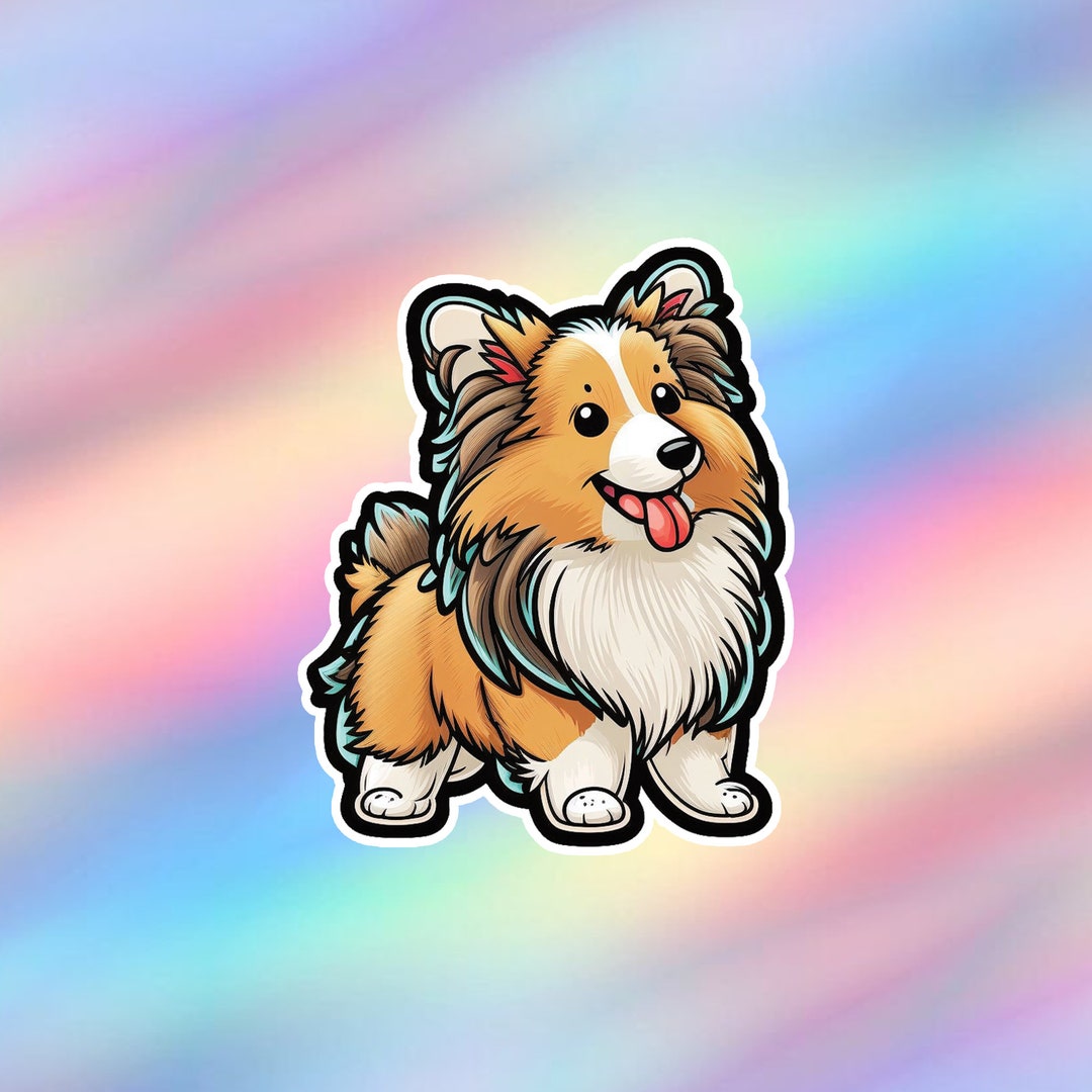 Cute Shetland Sheepdog Sticker Kawaii Sheltie Sticker Vinyl Dog Laptop ...