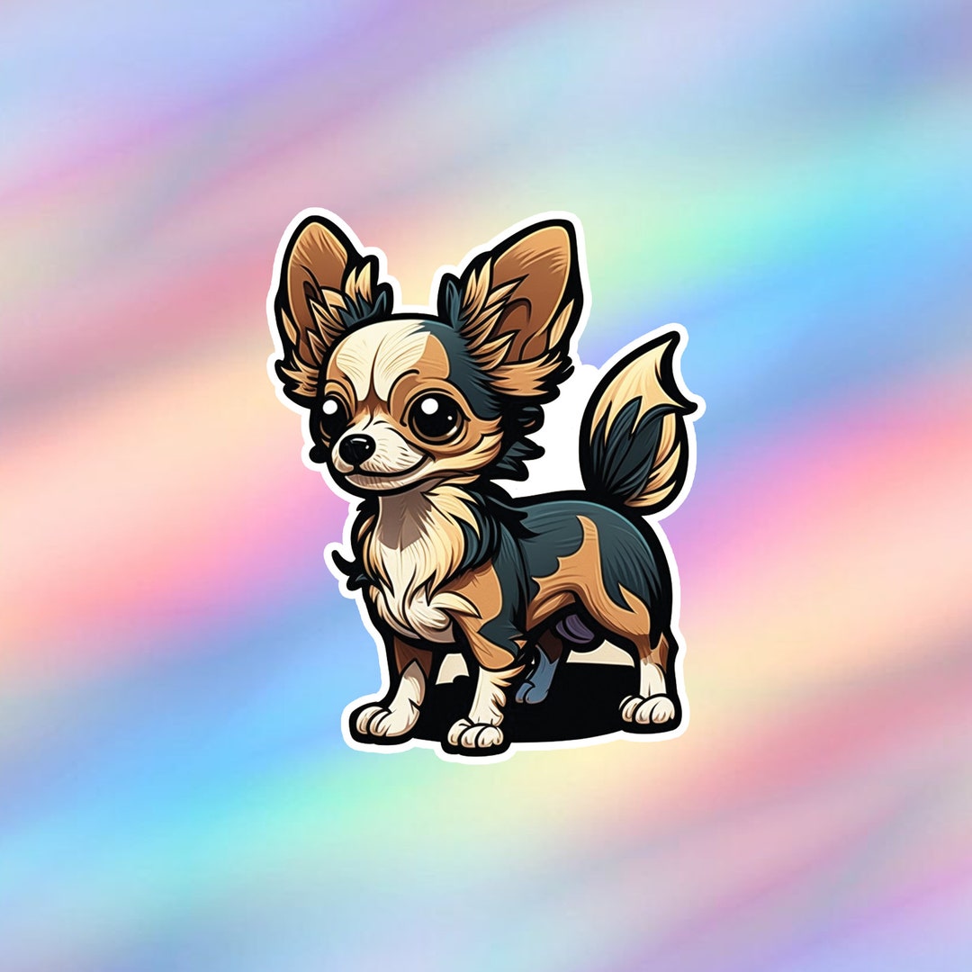 Cute Chihuahua Sticker Kawaii Chihuahua Sticker Vinyl Dog - Etsy