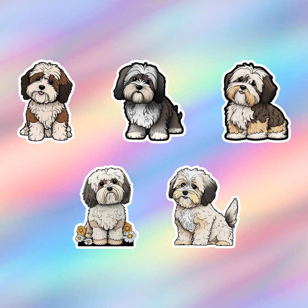 Cute Havanese Stickers Pack of 5 Kawaii Havanese Stickers Vinyl Laptop ...