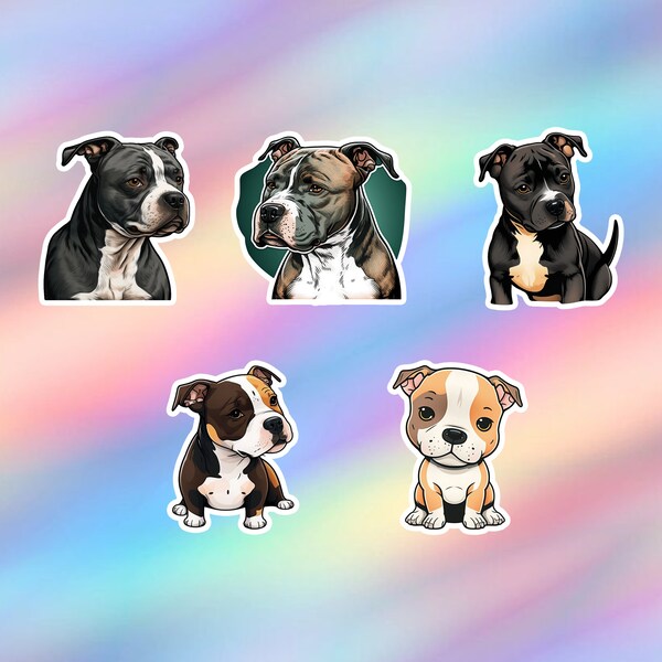 Staffordshire Bull Terrier Stickers - Etsy