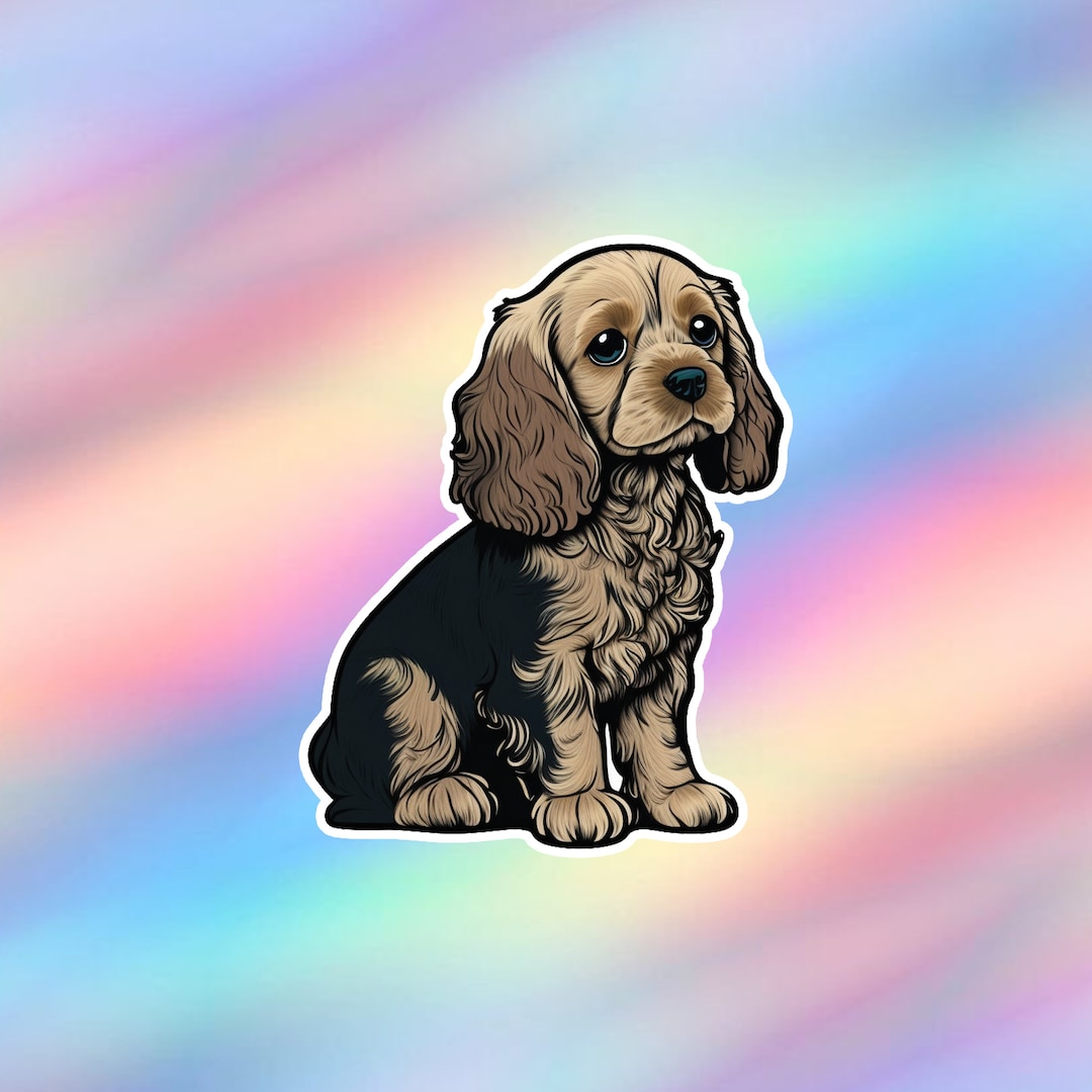Cute American Cocker Spaniel pegatina Kawaii American Cocker Spaniel ...