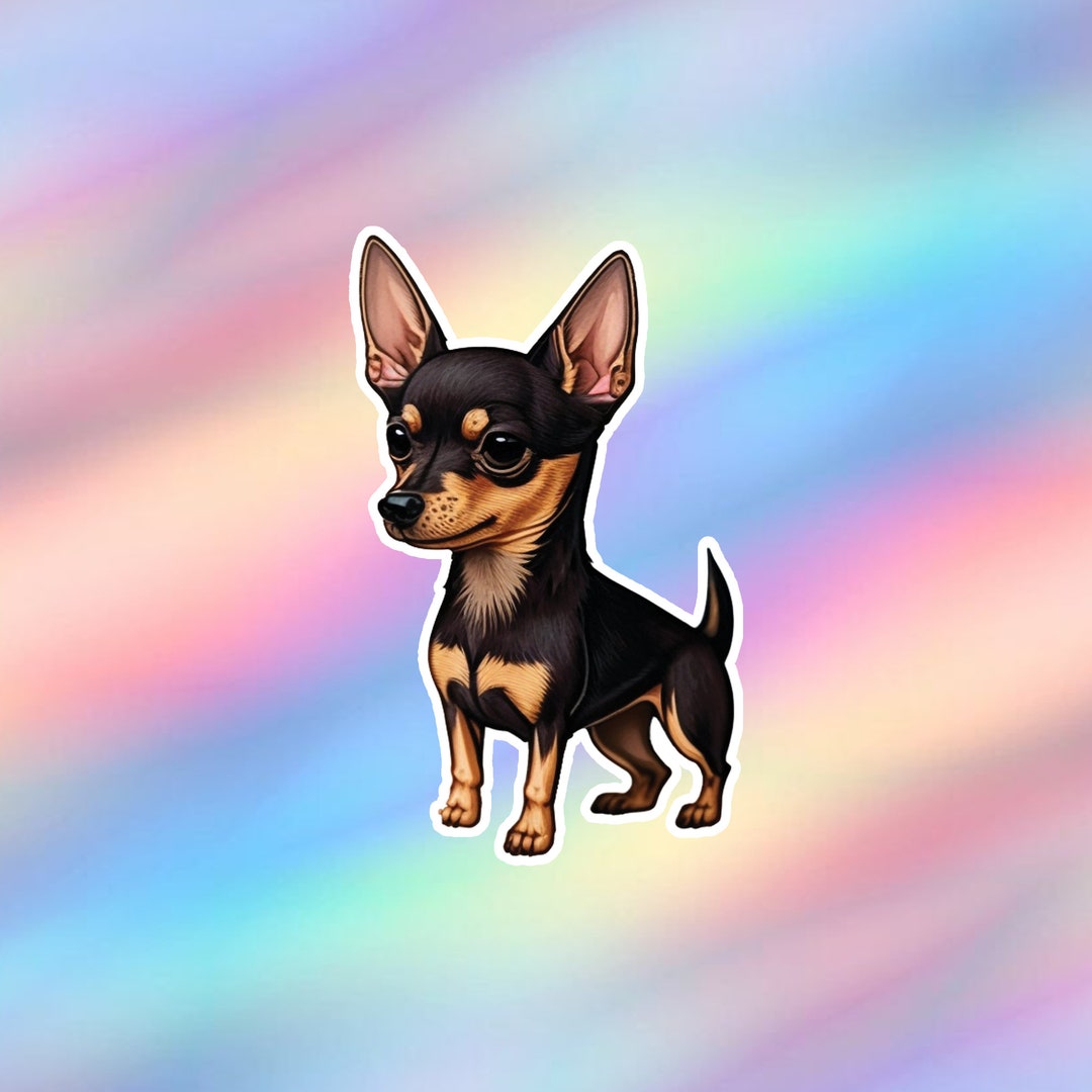 Cute Miniature Pinscher Sticker Kawaii Miniature Pinscher Sticker Dog ...