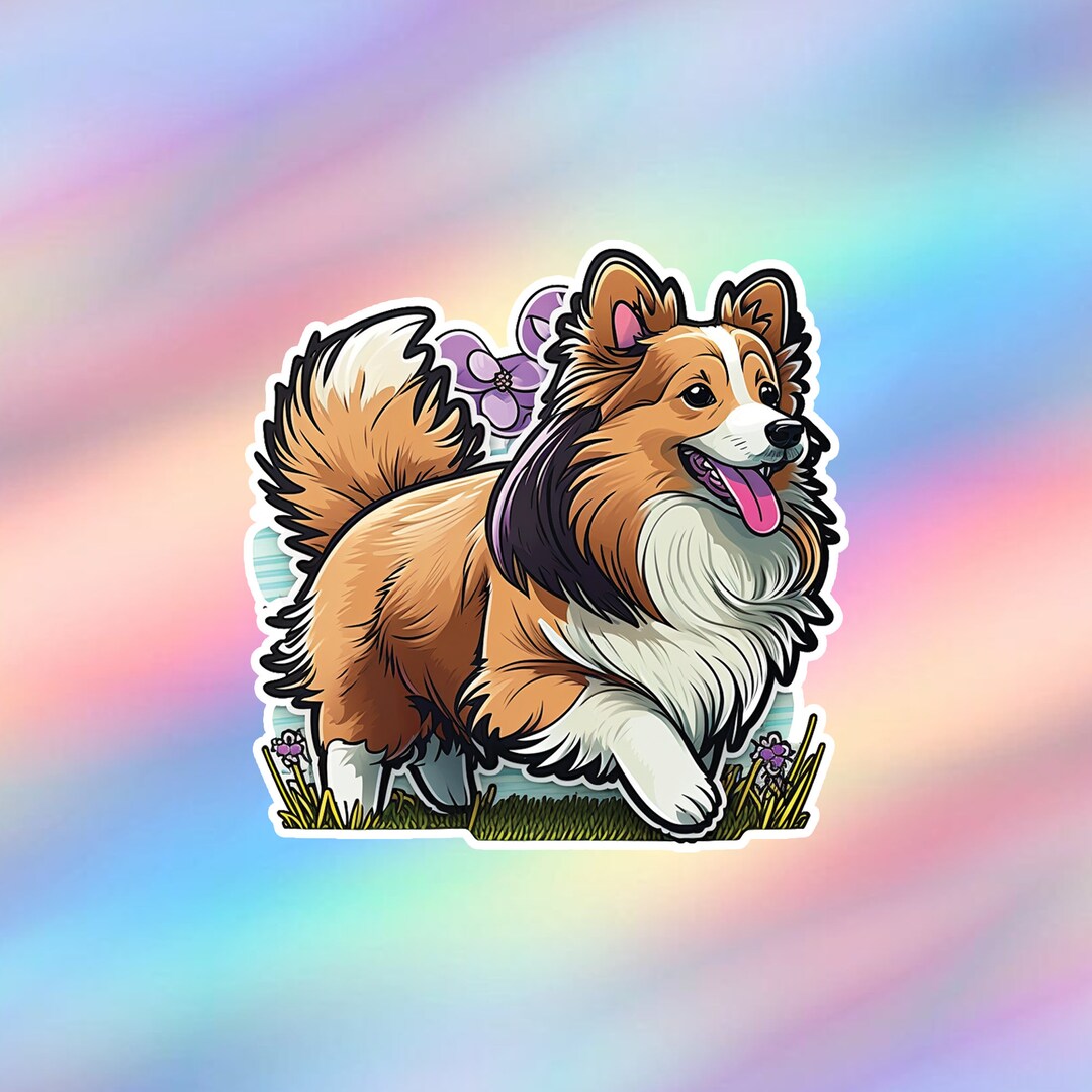 Cute Shetland Sheepdog Sticker Kawaii Sheltie Sticker Vinyl Dog Laptop ...
