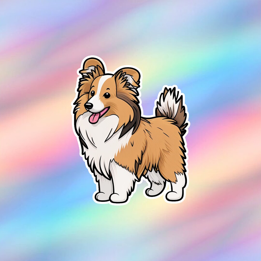 Cute Shetland Sheepdog Sticker Kawaii Sheltie Sticker Vinyl Dog Laptop ...